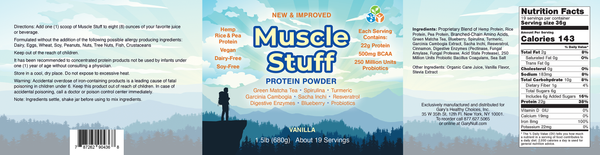 NEW Muscle Stuff Vanilla, 680 grams – Gary's Vitamin Closet