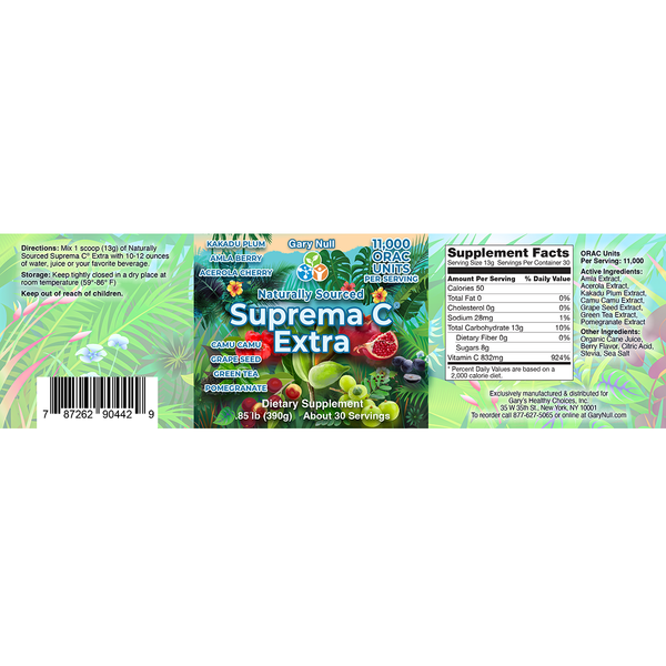 Gary Null Vitamin C | Naturally Sourced Suprema C Extra Powder | Gary's ...